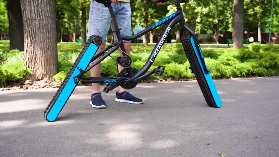Wie man auf einem Fahrrad ohne Räder fährt