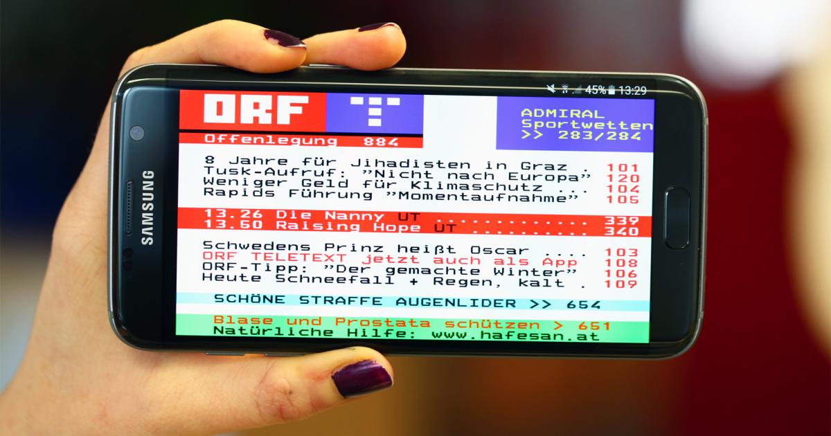 ORF Teletext-App für iOS und Android gestartet