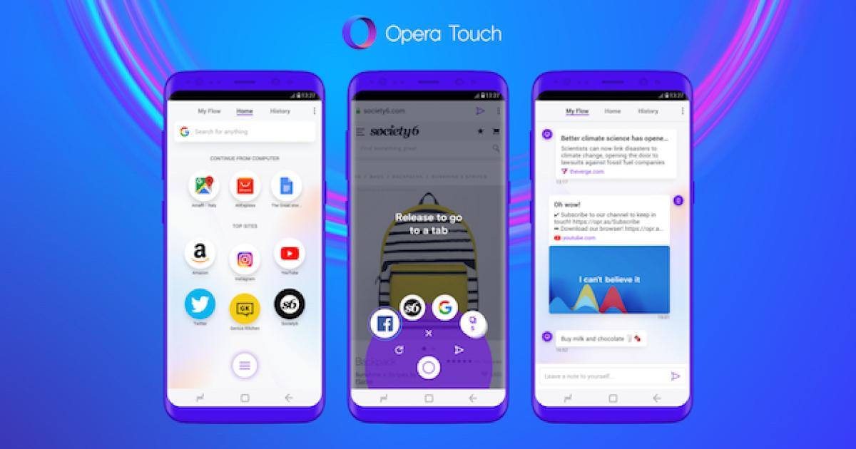 Opera bringt Smartphone-Browser für einhändige Bedienung