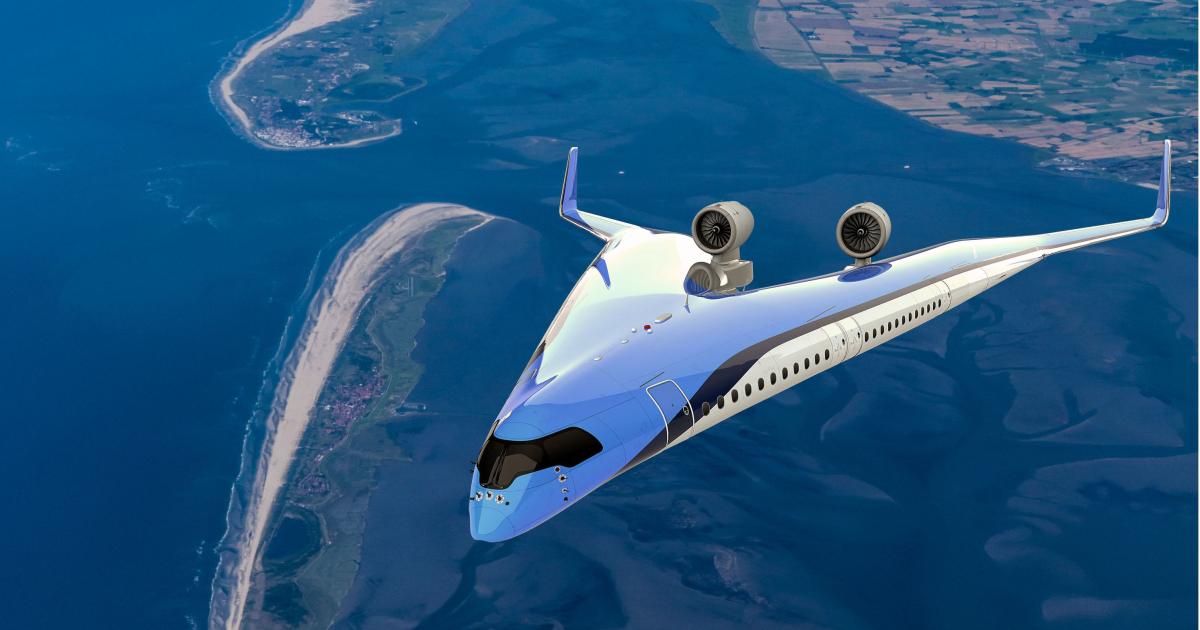 Futuristisches KLM-Flugzeug hebt erstmals als Modell ab